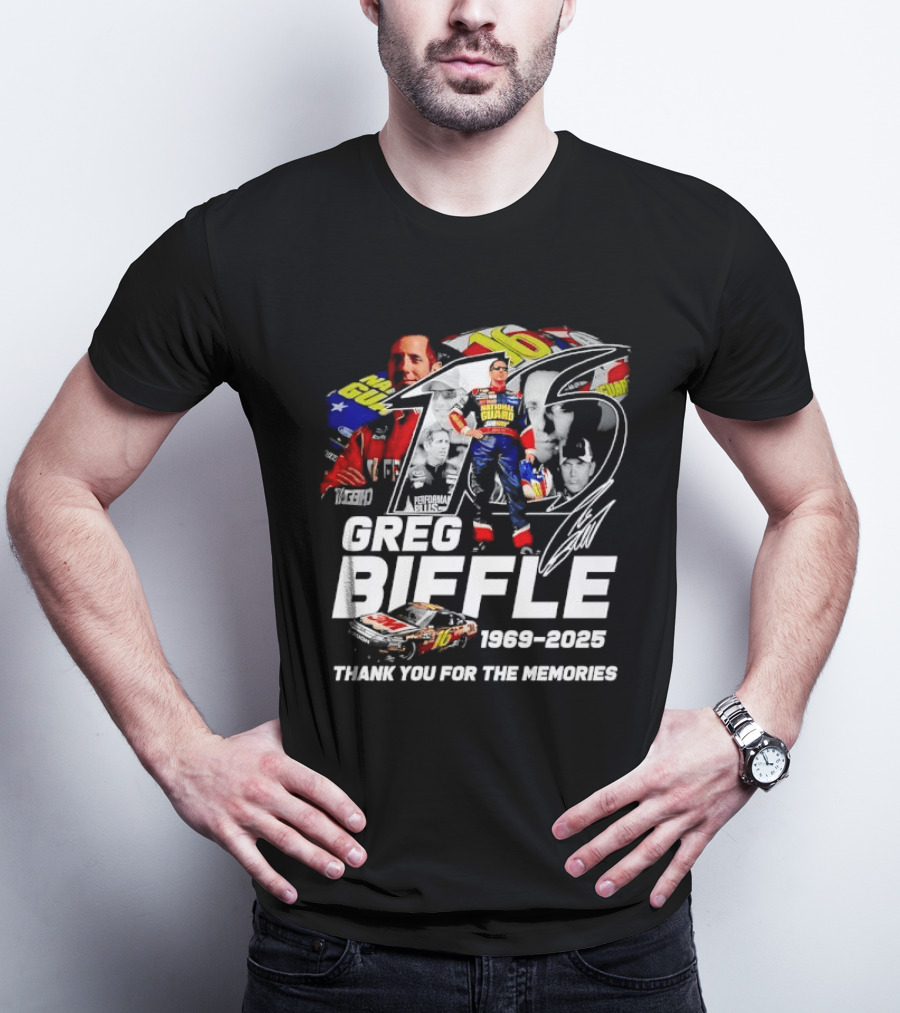 Greg Biffle 1969 2025 NASCAR Racing Career Thank You For The Memories T-Shirt