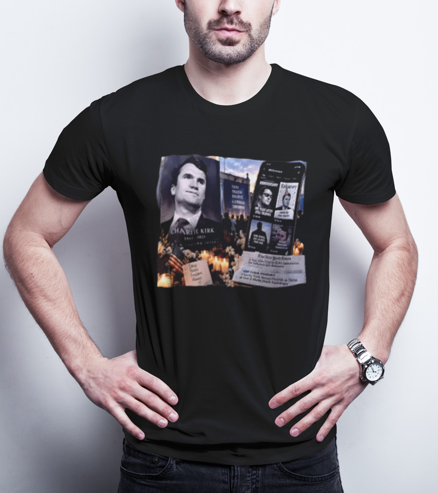Charlie Kirk Meme Kirkiversary 1993 2025 Satire Freedom Division America T-Shirt