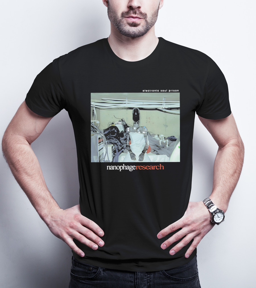 Electronic Soul Prison Nanophage Research Robot Skeleton Laboratory T-Shirt