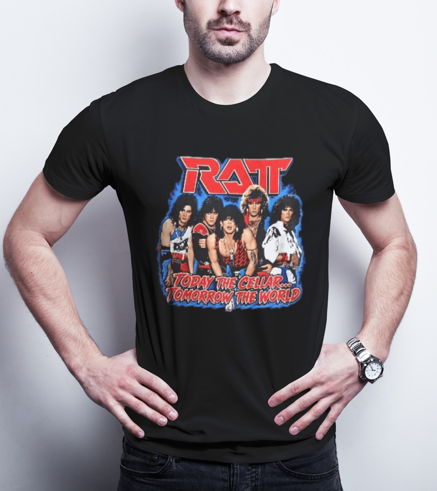Ratt Band Today The Cellar Tomorrow The World Photo Blue Frame T-Shirt