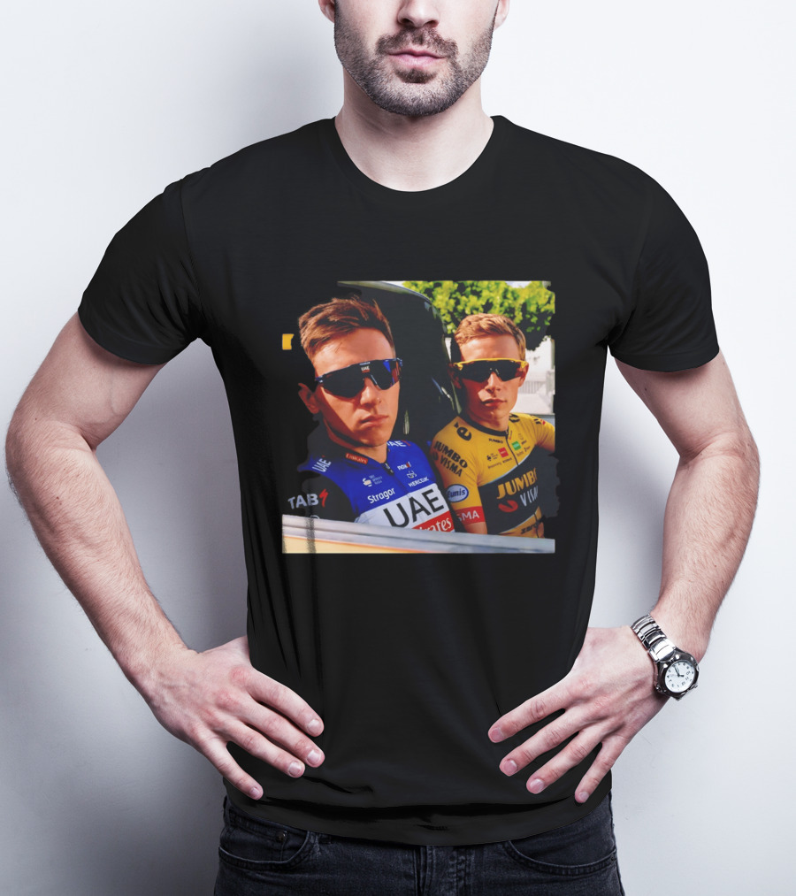 UAE Team Emirates And Jumbo Visma Cycling Rivals Tadej Pogačar Jonas Vingegaard T-Shirt