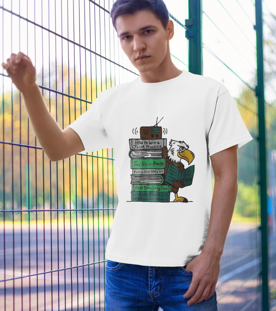 How To Win A Joint Practice Eliot Short Cartoon Eagle Go Birds Tree House Books T-Shirt
