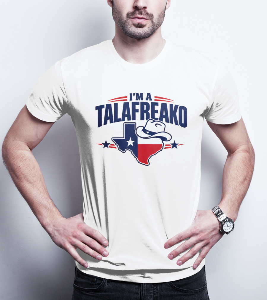 I'm A Talafreako Texas State Outline Cowboy Hat T-Shirt