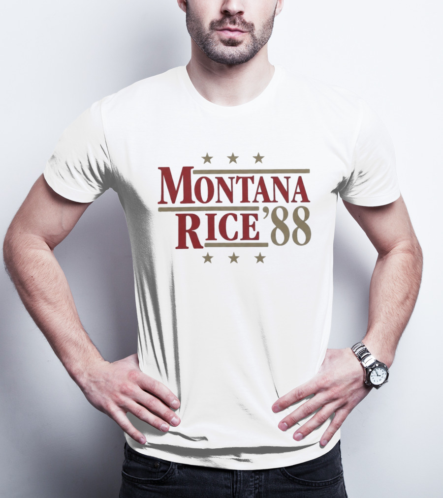 Montana Rice '88 Vintage Style With Stars T-Shirt