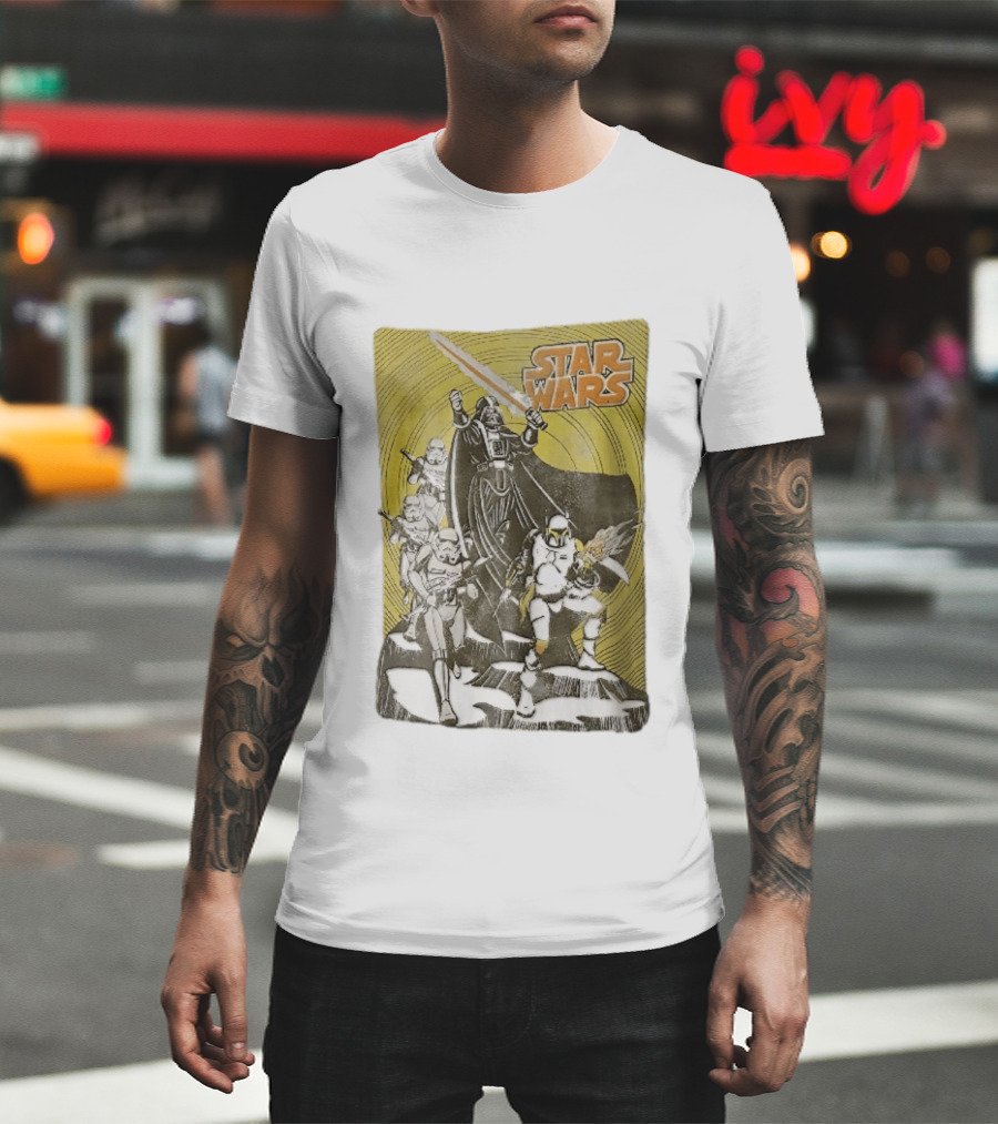 Star Wars Darth Vader Boba Fett Stormtroopers Comic Cover T-Shirt