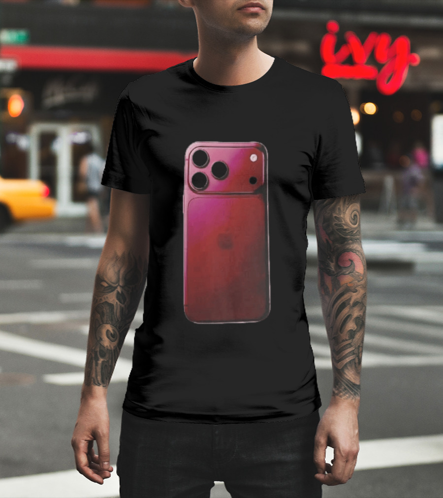 Apple Deep Burgundy Concept Smartphone Rear Camera Island Glass Back T-Shirt