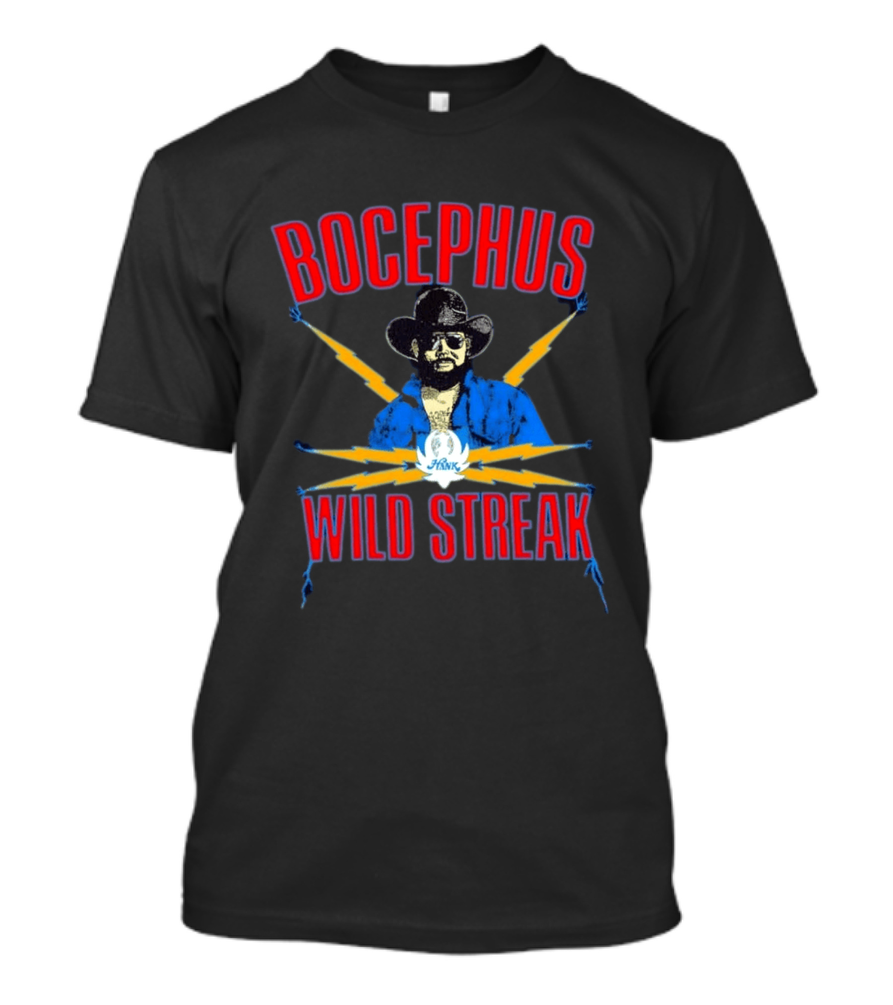Bocephus Hank Wild Streak Electric Lightning Western T-Shirt