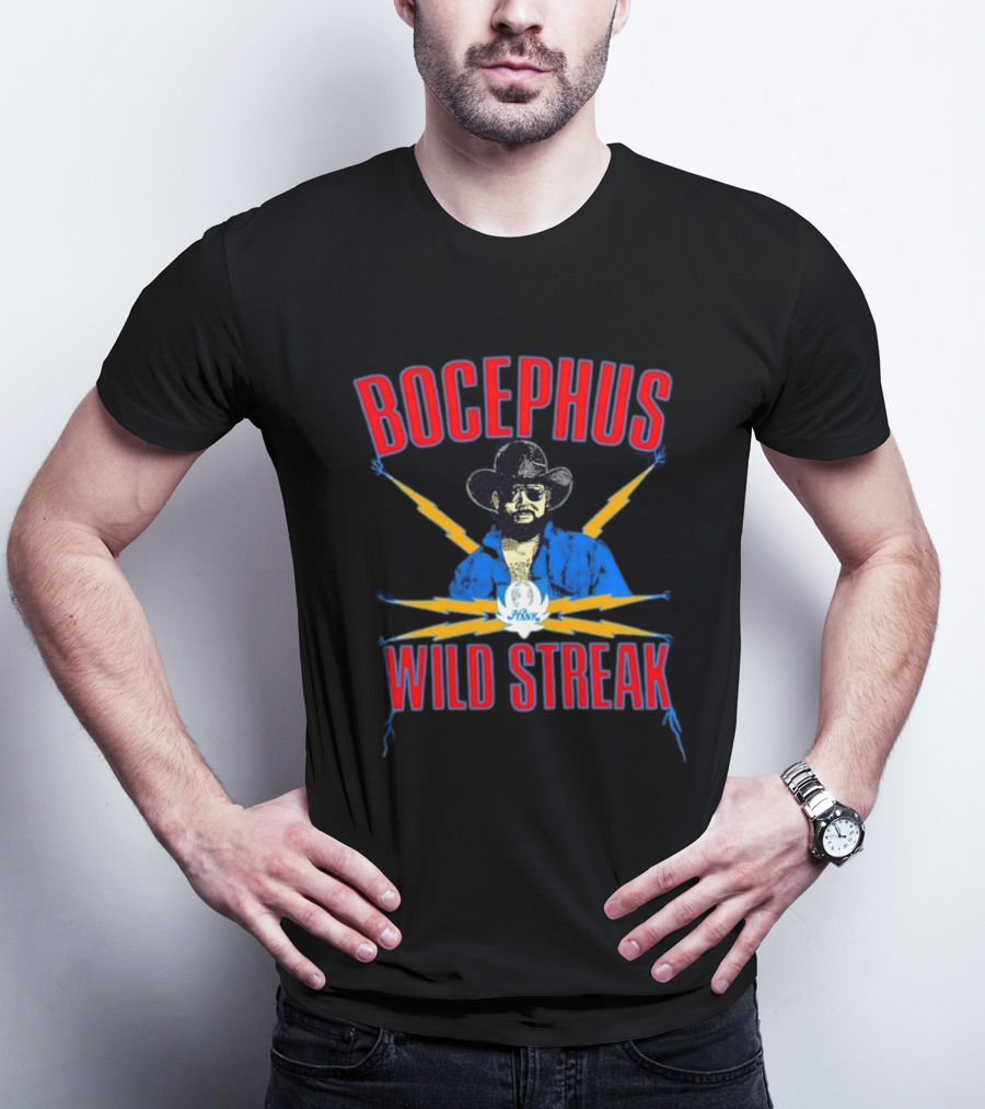 Bocephus Hank Wild Streak Electric Lightning Western T-Shirt