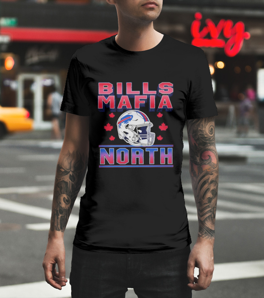 Bills Mafia North Helmet Canadian Fall Maple Leafs T-Shirt
