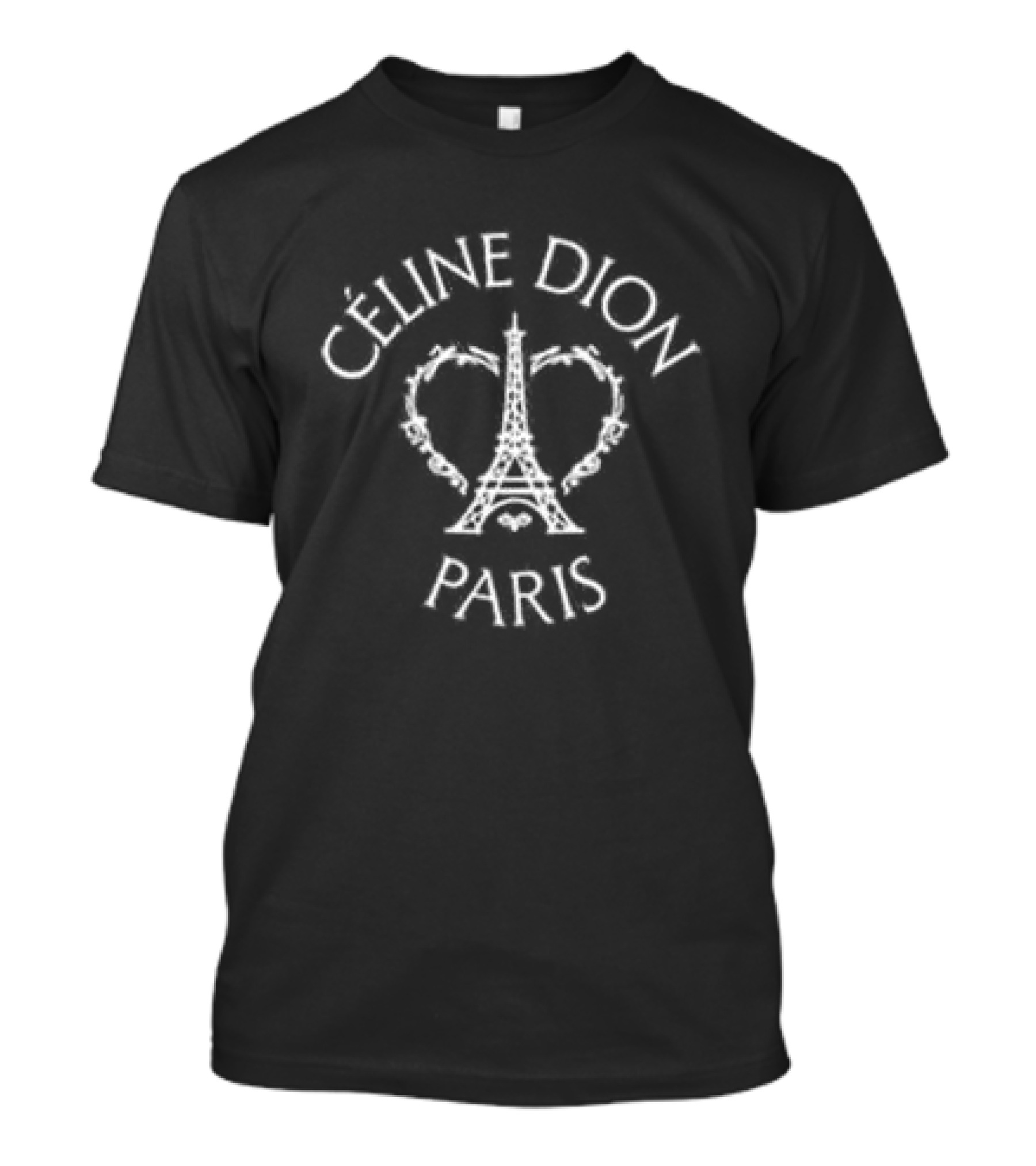 Celine Dion Paris Eiffel Tower Heart Symbol Cap T-Shirt