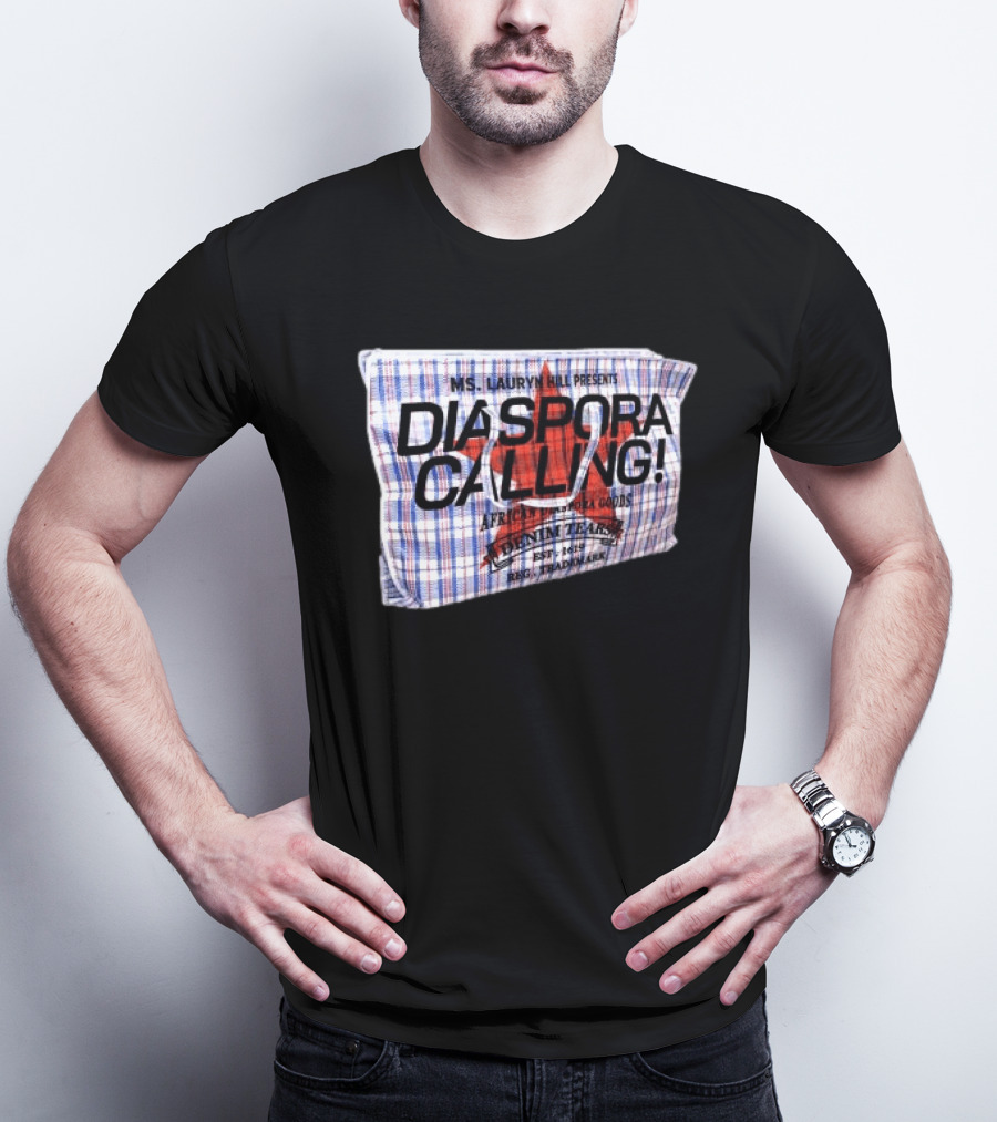 Ms. Lauryn Hill Presents Diaspora Calling African Diaspora Goods Denim Tears 2015 Reg. Trademark T-Shirt