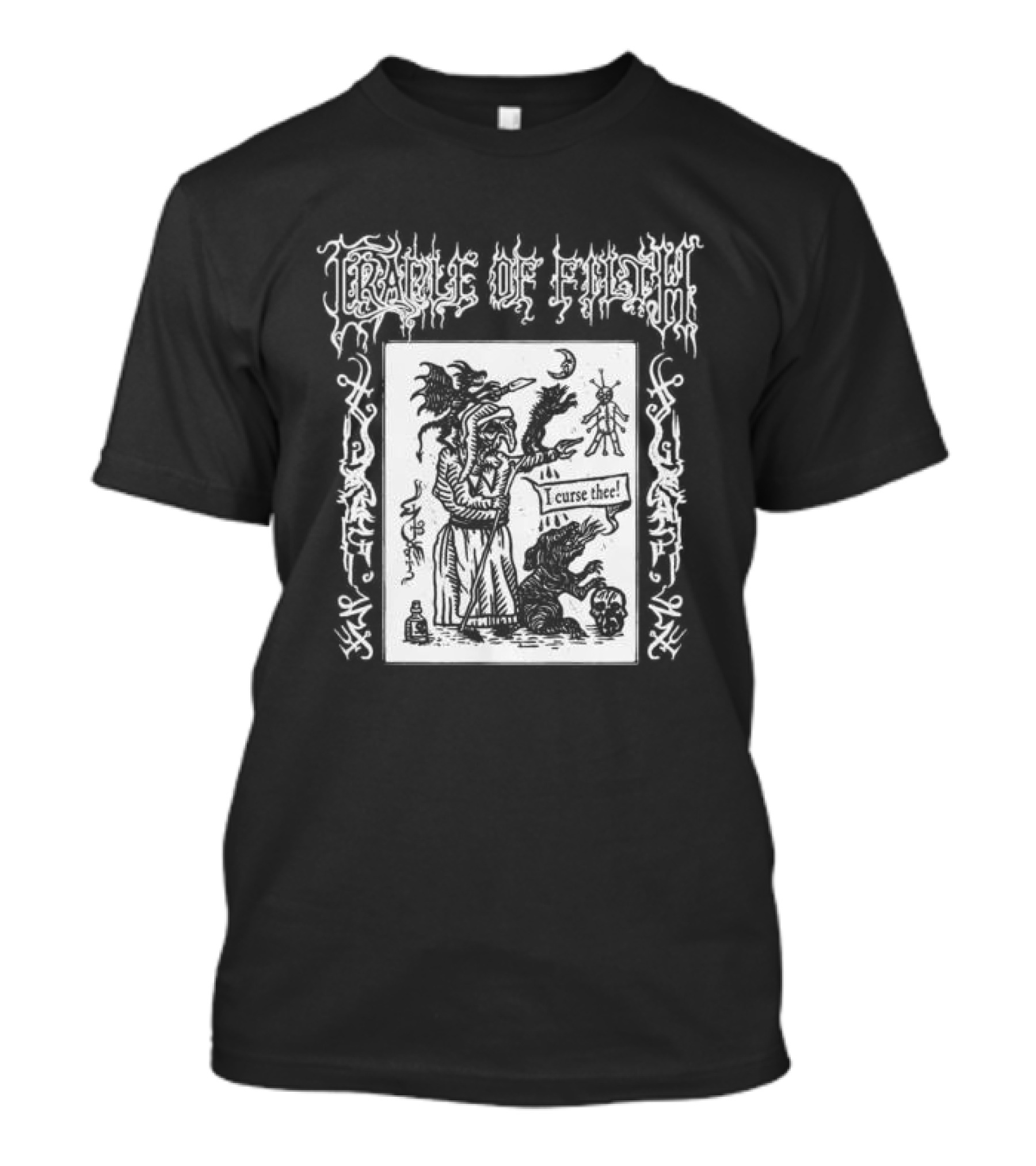 Cradle Of Filth Gothic Halloween I Curse Thee Black T-Shirt