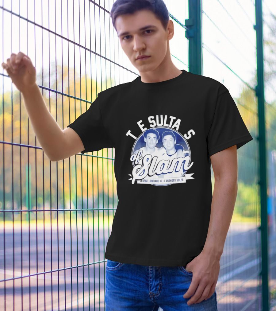 New York Yankees The Sultans Of Slam George Lombard Jr. Anthony Volpe T-Shirt