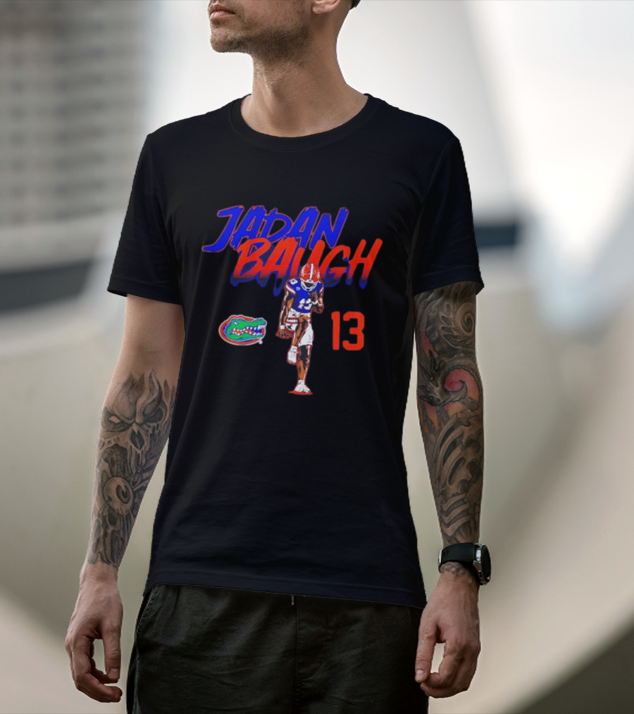 Florida Gators Jadan Baugh 13 Player Pose With Team T-Shirt