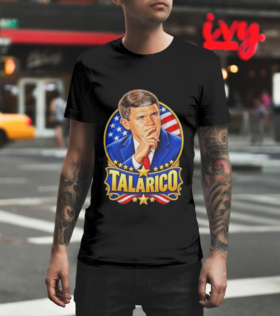 Talarico Presidential Style With American Flag T-Shirt