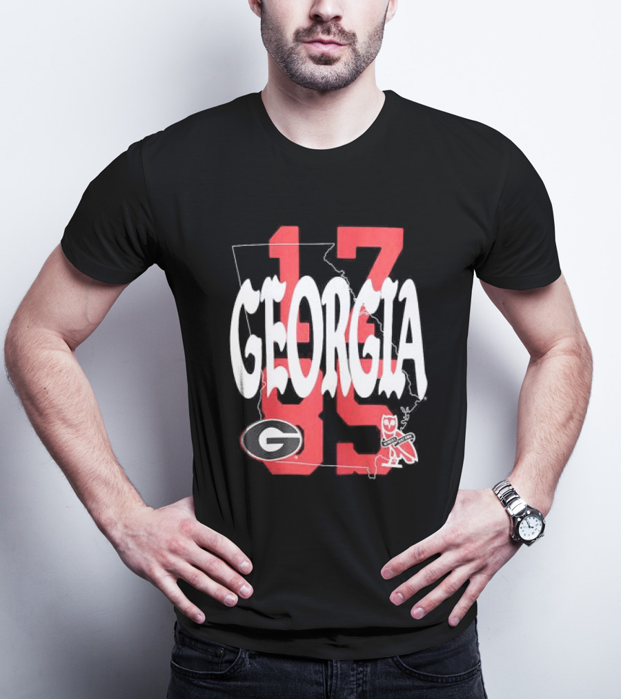 Georgia Bulldogs 13 Campus Store Ovo Black T-Shirt