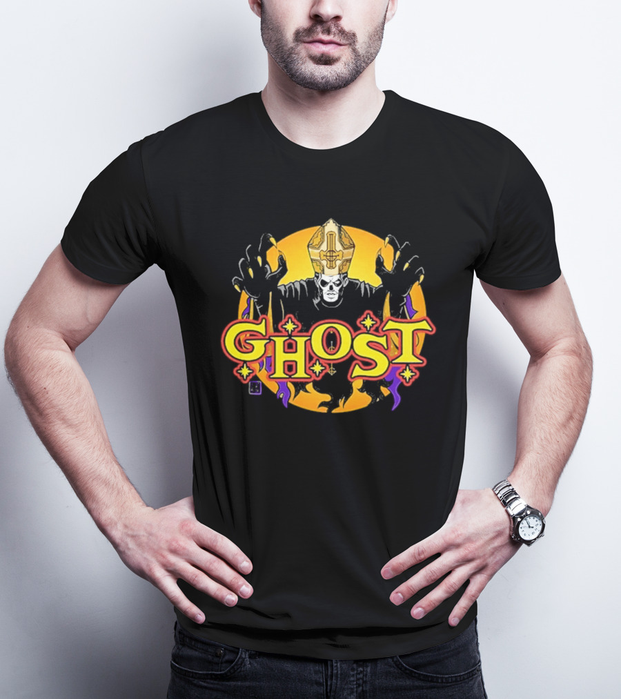 Ghost Band Spirit Halloween Collaboration Skull And Cross T-Shirt