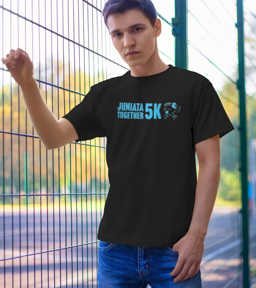 Juniata Together 5k 2026 Cartoon Running Eagle T-Shirt