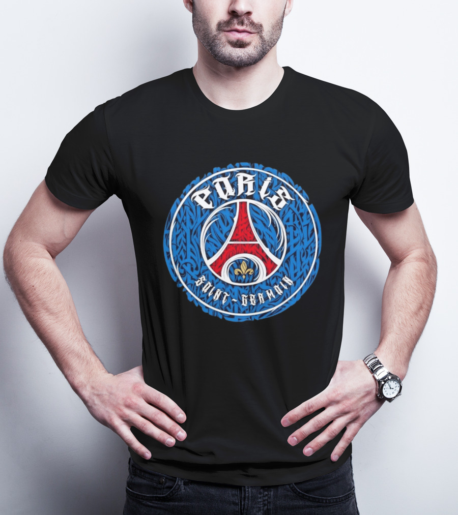 Paris Saint Germain PSG Tribal Fleur De Lis Football T-Shirt