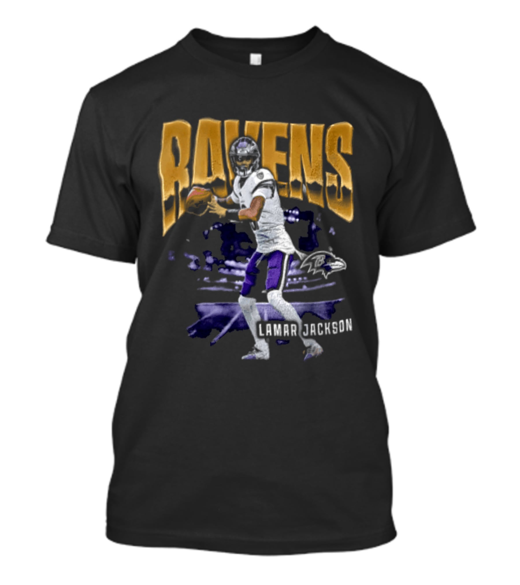 Ravens Lamar Jackson Football Iconic Quarterback T-Shirt
