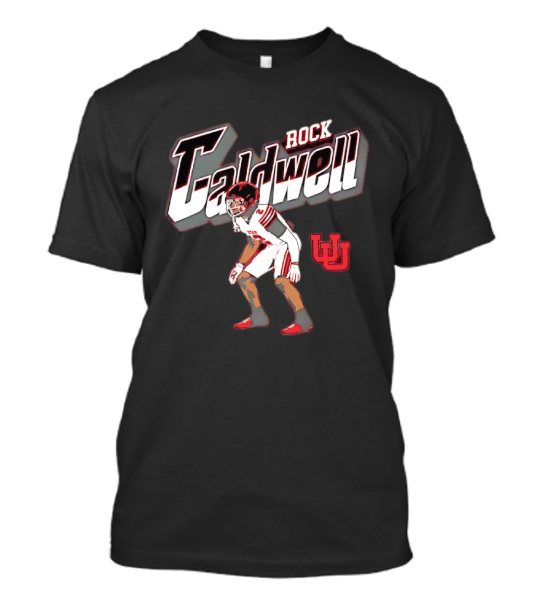 Utah Utes Rock Caldwell Football Number 2 Player U T-Shirt
