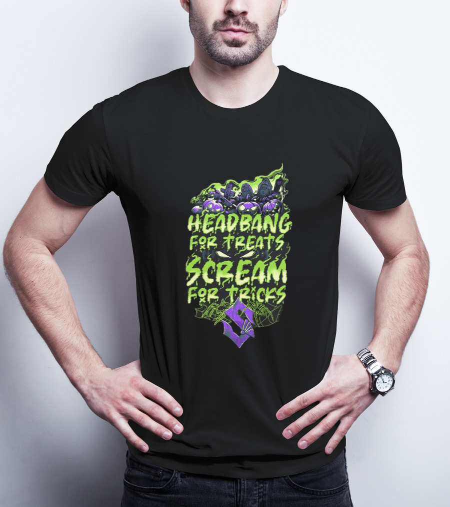 Sabaton Store Headbang For Treats Scream For Tricks Halloween T-Shirt