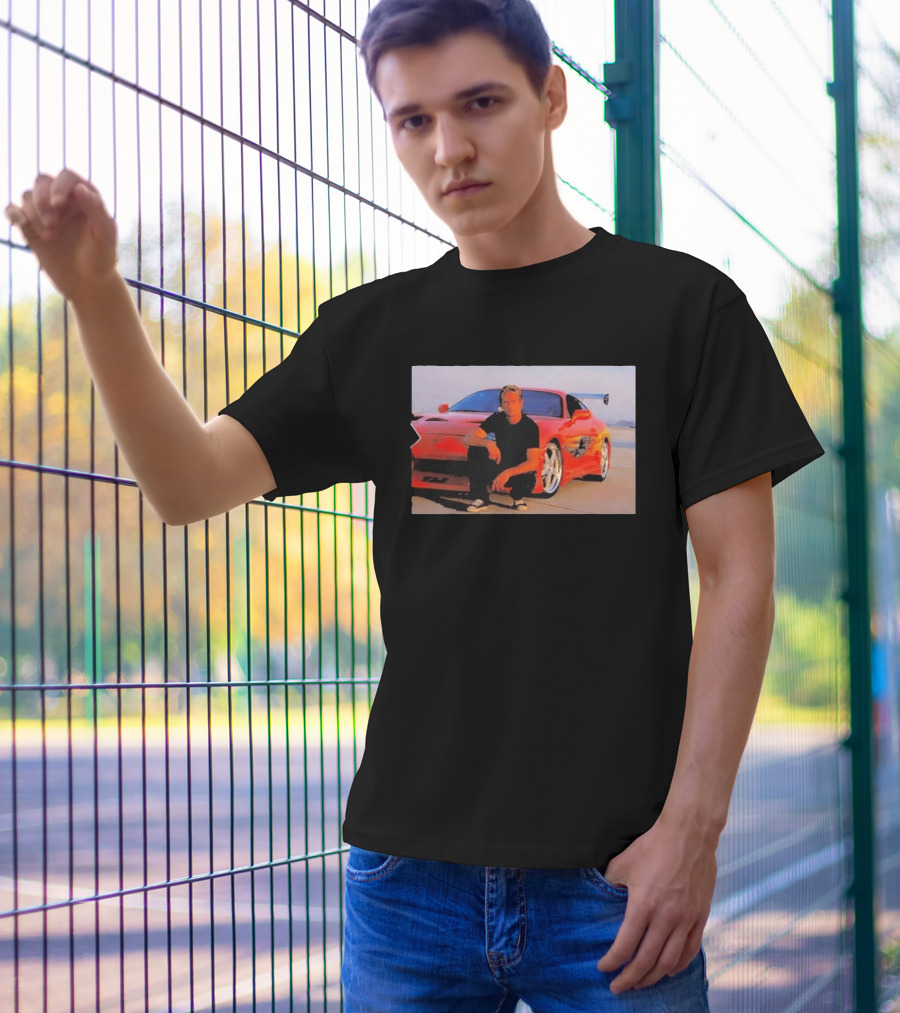 Dad Birthday Paul Walker Nissan Skyline R34 Father's Day Racing Fan T-Shirt