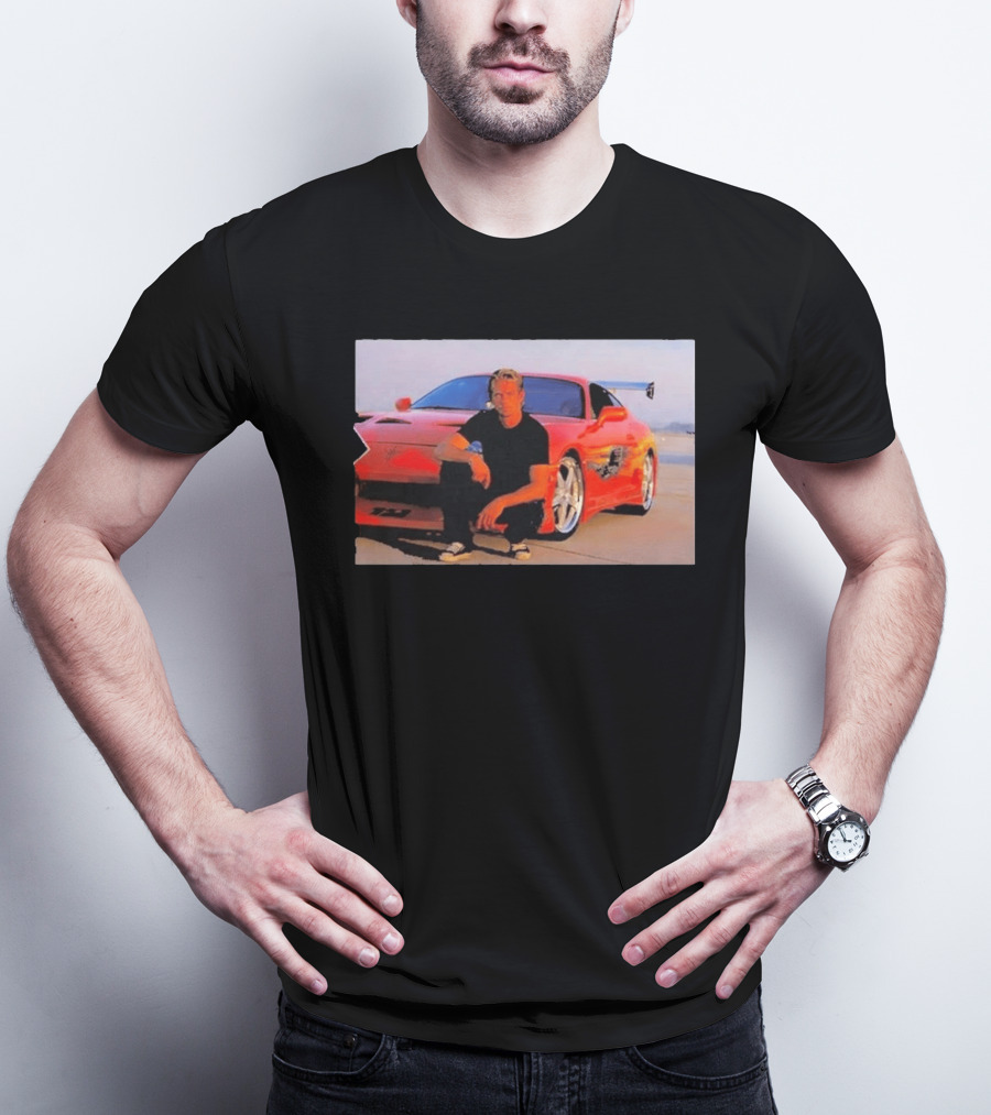 Dad Birthday Paul Walker Nissan Skyline R34 Father's Day Racing Fan T-Shirt
