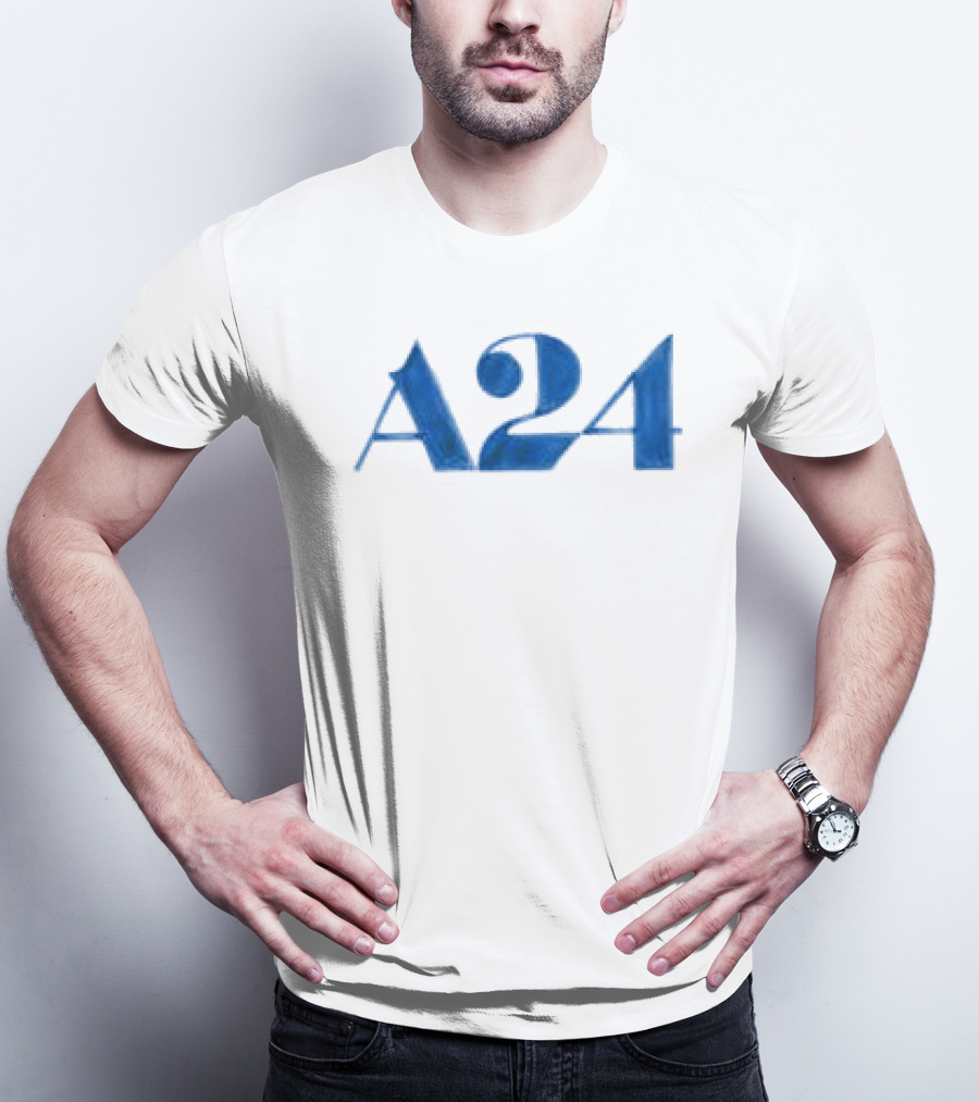 A24 Blue Watercolor Texture T-Shirt