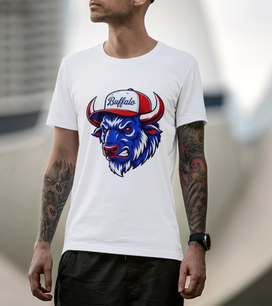 Buffalo Bison Bull Hat Sports T-Shirt