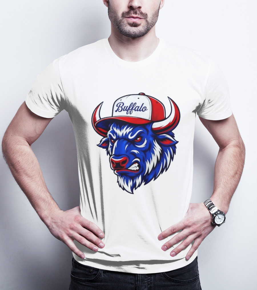 Buffalo Bison Bull Hat Sports T-Shirt