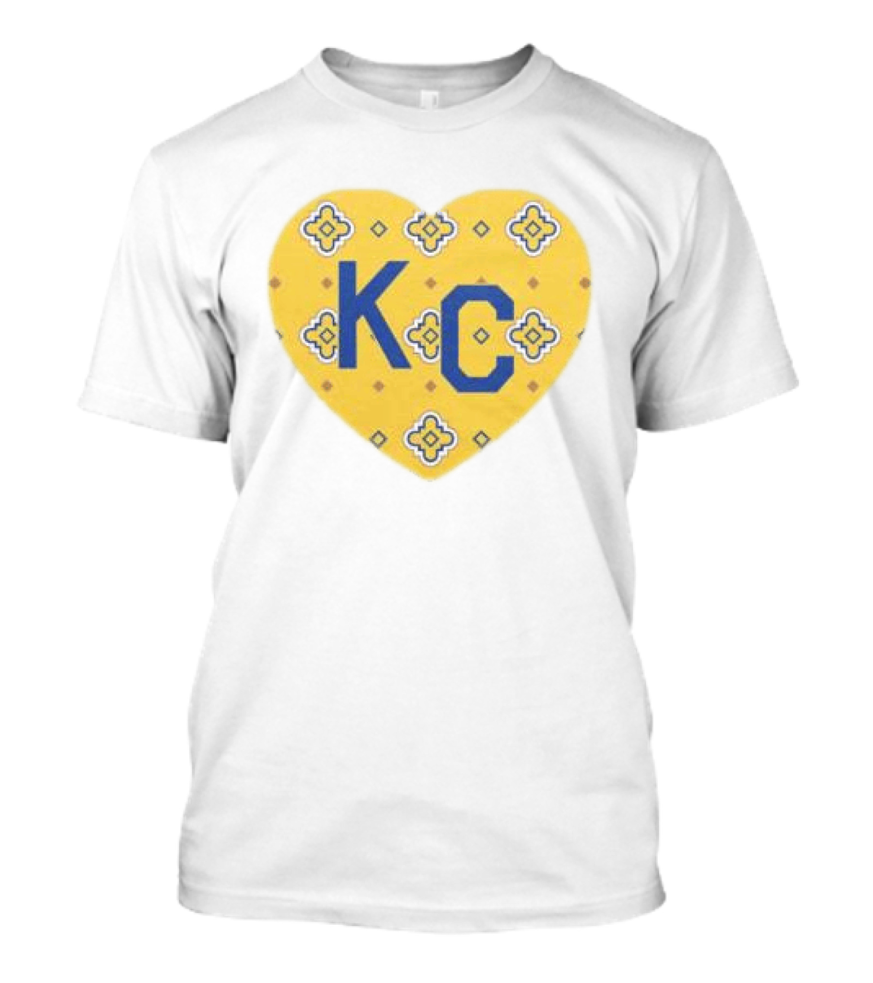 Charlie Hustle KC Heart Plaza Fair Mosaic White T-Shirt