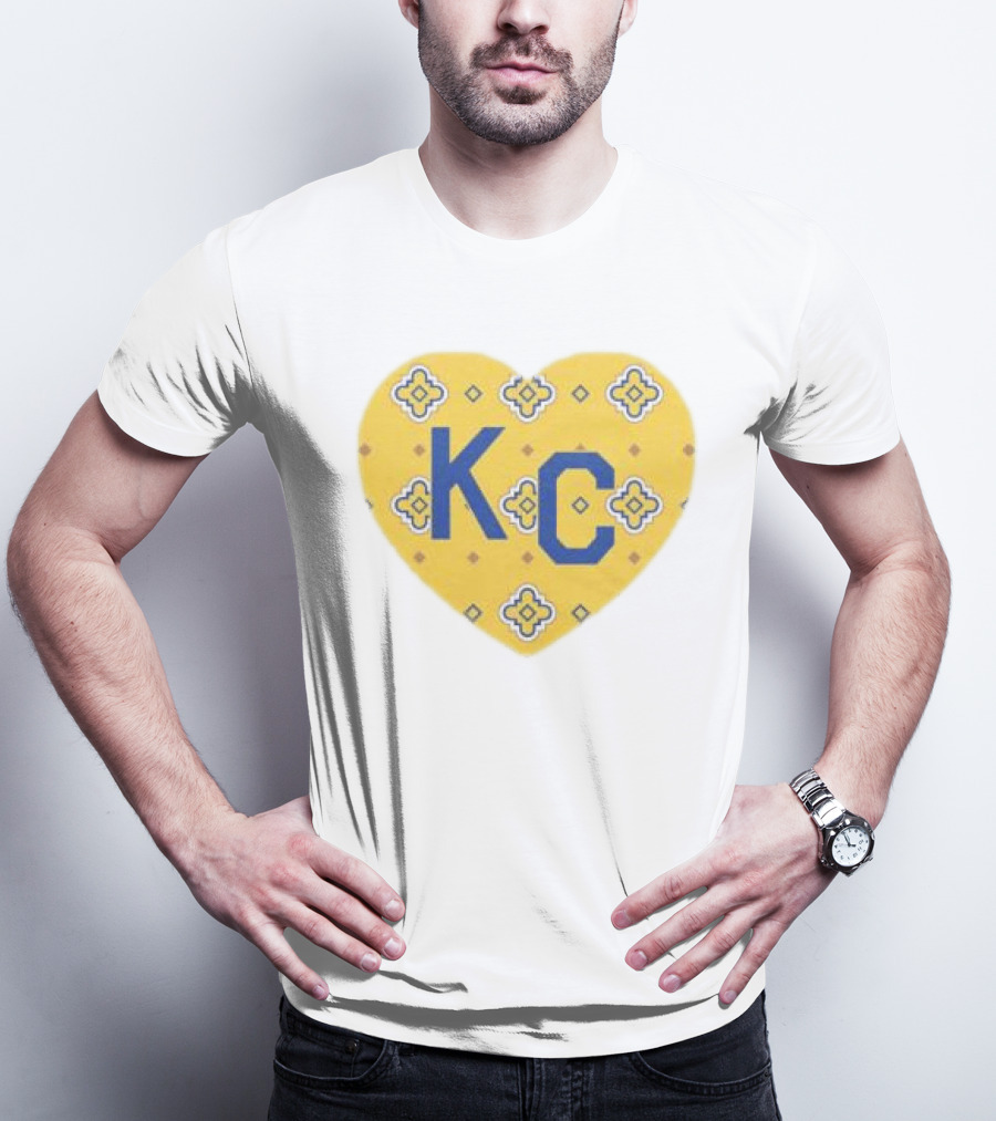Charlie Hustle KC Heart Plaza Fair Mosaic White T-Shirt