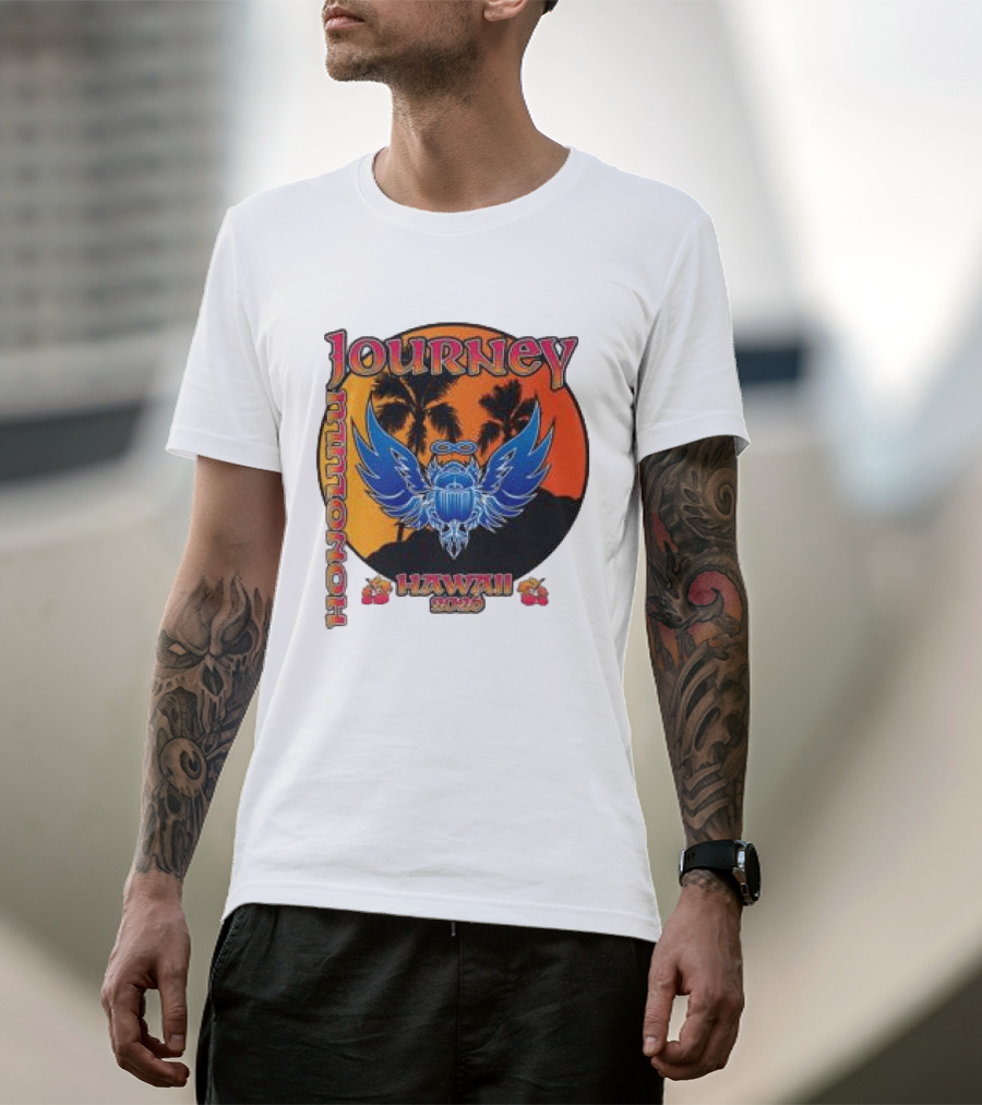 Journey Hawaii 2020 Event Vintage Style Palm Tree And Scarab T-Shirt