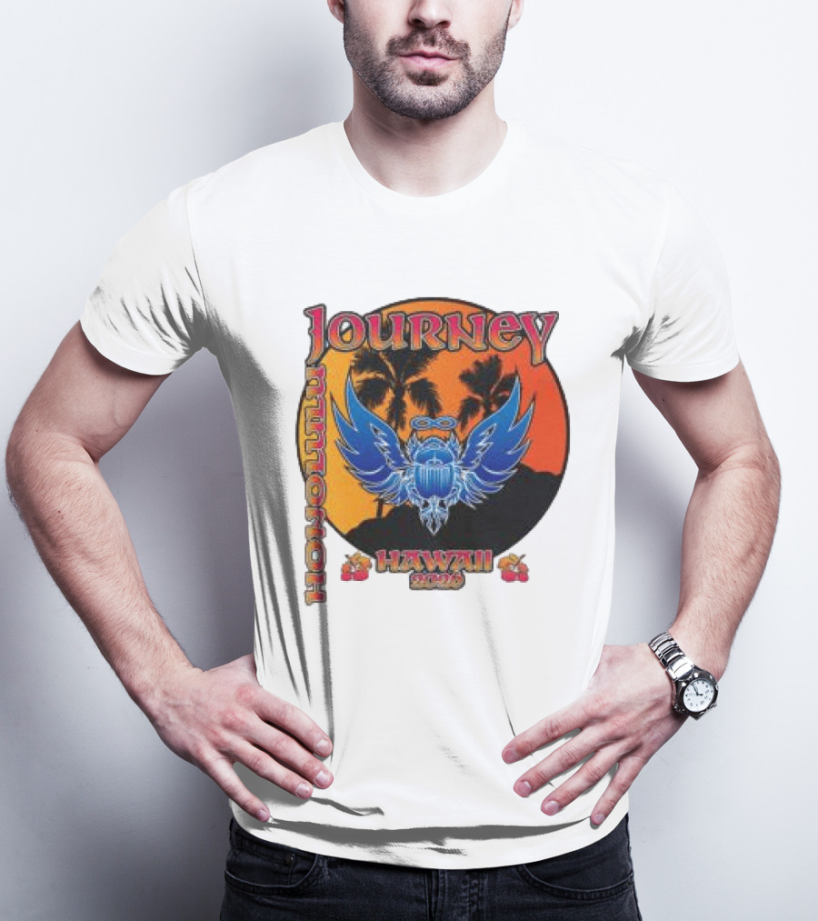 Journey Hawaii 2020 Event Vintage Style Palm Tree And Scarab T-Shirt