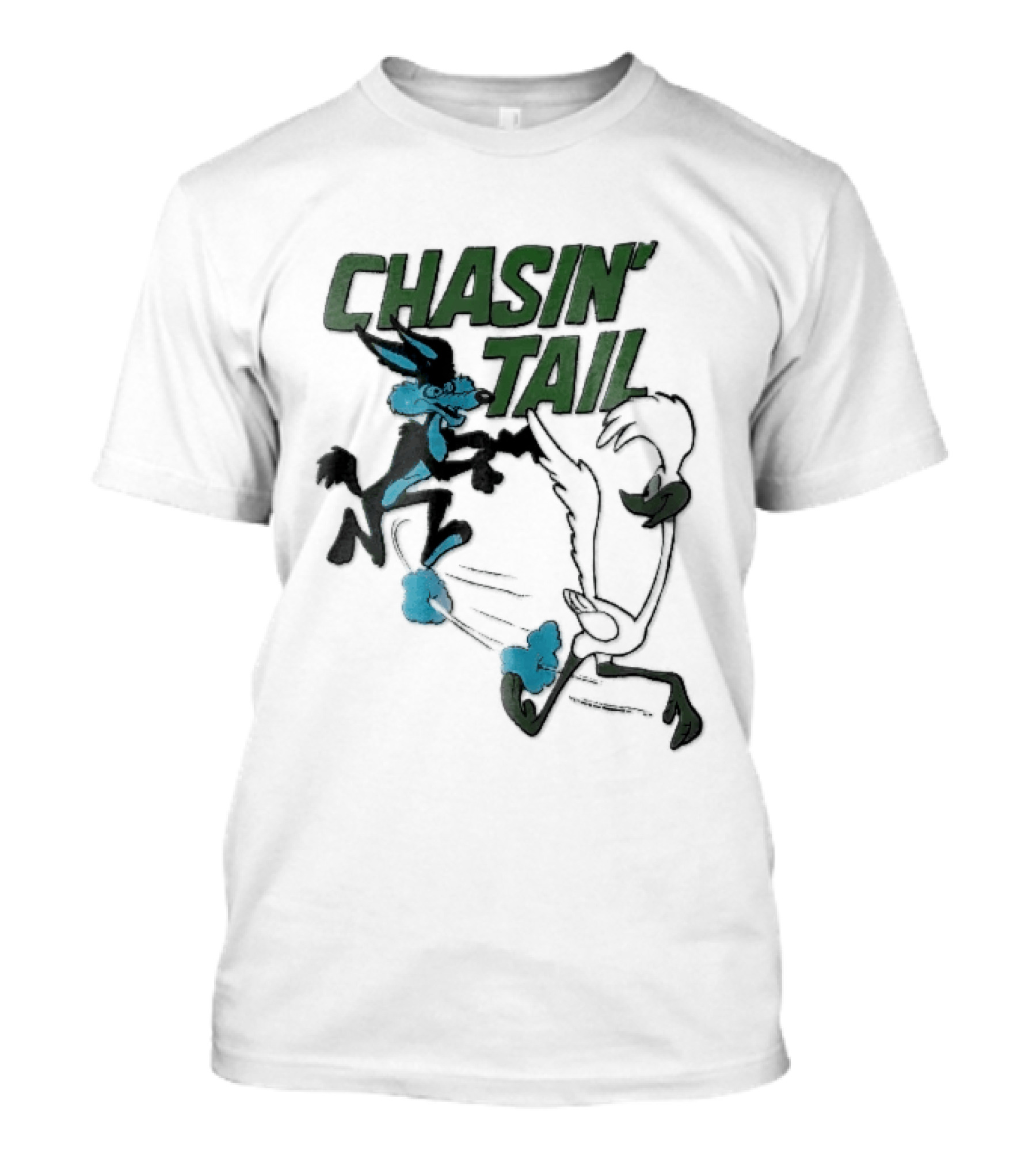 Chasin' Tail Looney Tunes Cartoon Bugs Bunny And Bull T-Shirt
