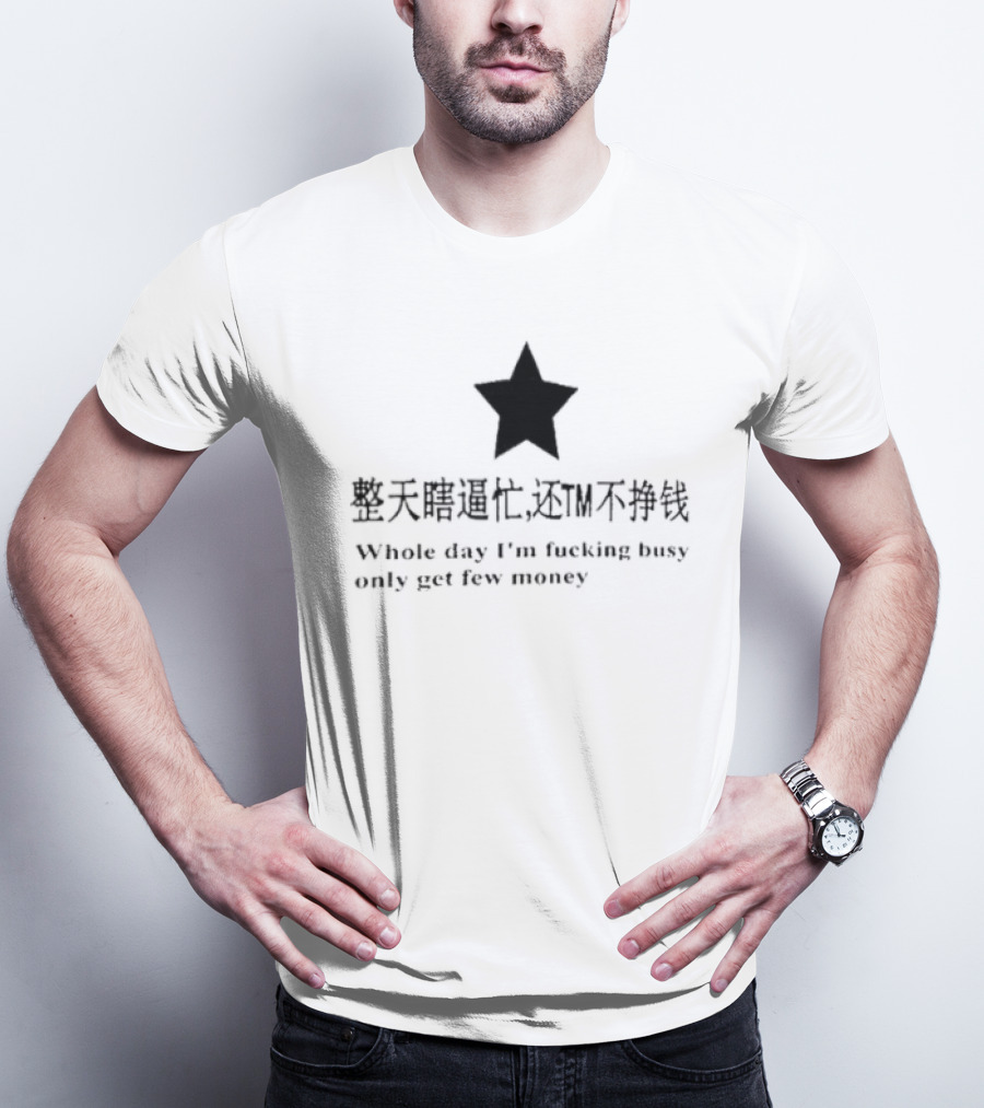 Whole Day I'm Fucking Busy Only Get Few Money Star T-Shirt
