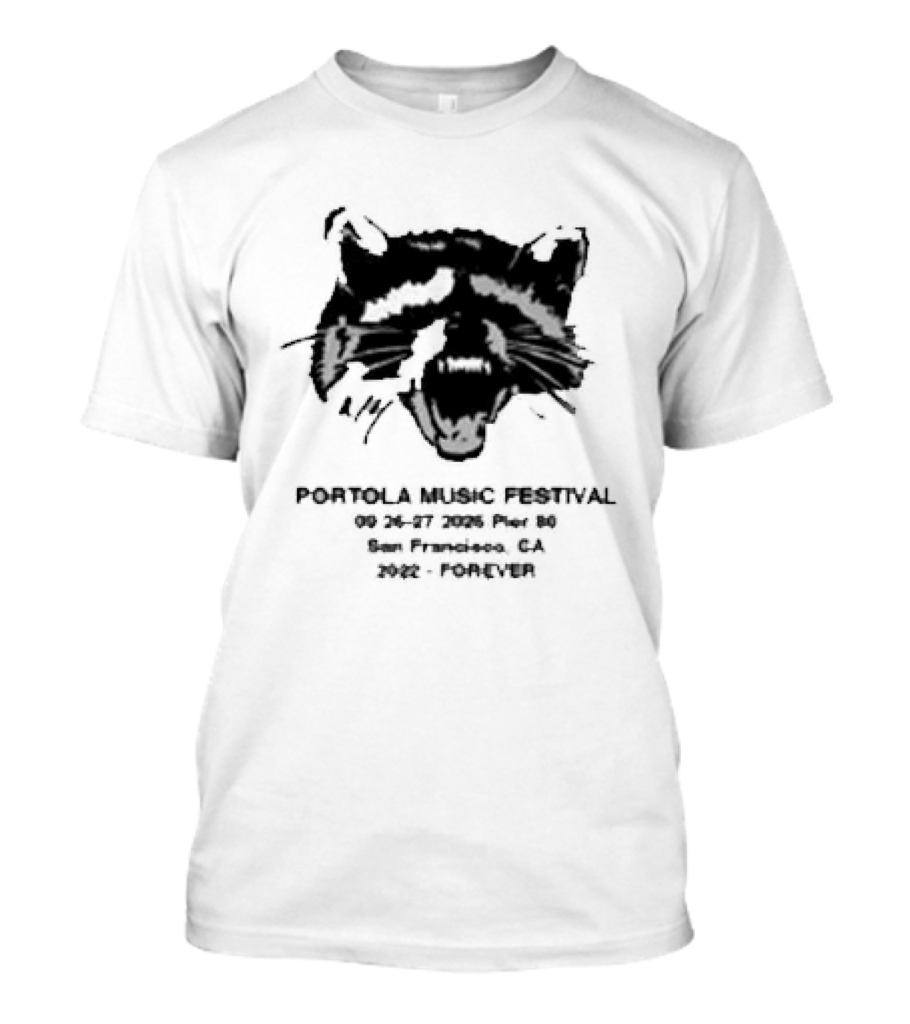 Portola Music Festival Forever Feral 2026 Lineup Cat T-Shirt