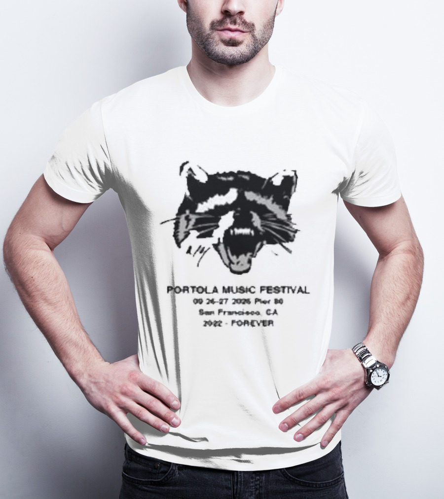 Portola Music Festival Forever Feral 2026 Lineup Cat T-Shirt