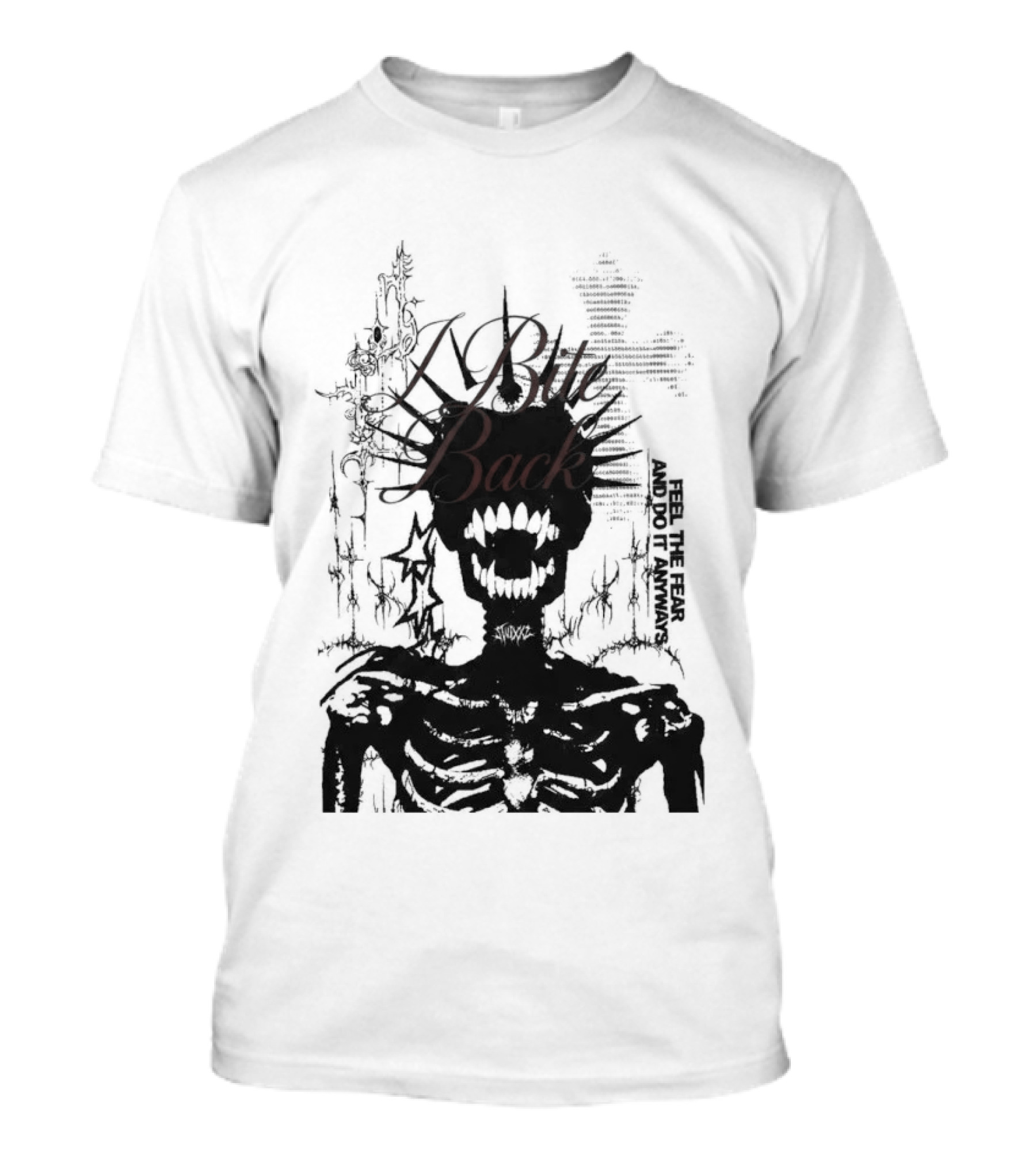 Swixxz Bite Back Jumbo Skeleton Cross T-Shirt