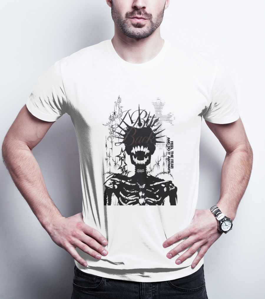 Swixxz Bite Back Jumbo Skeleton Cross T-Shirt