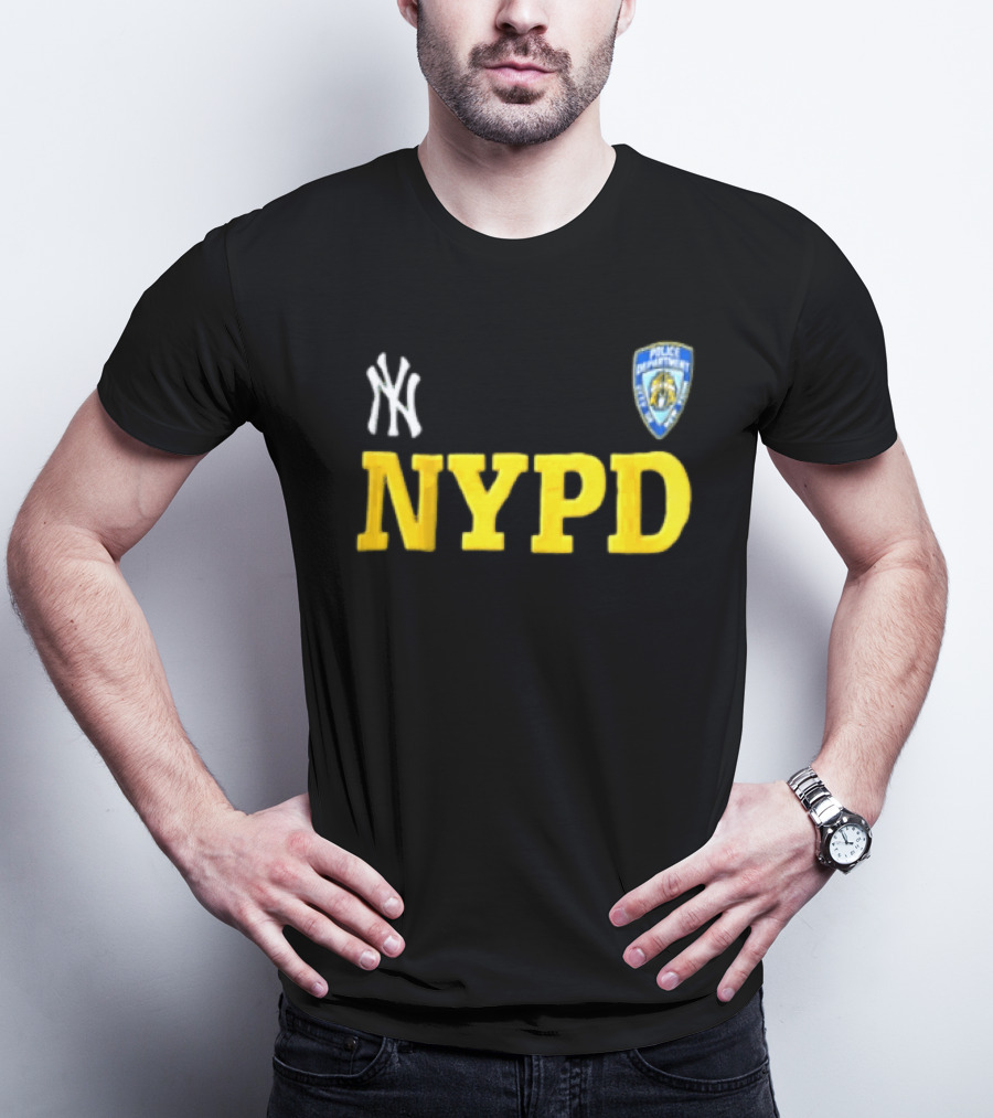 2026 New York Yankees NYPD Collaboration NY Logo And Police T-Shirt