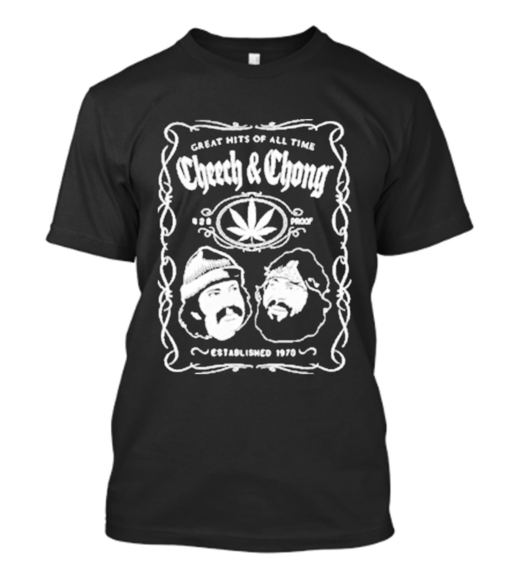 Cheech And Chong Greatest Of All Time 420 Comedy Cannabis 1978 Leaf T-Shirt