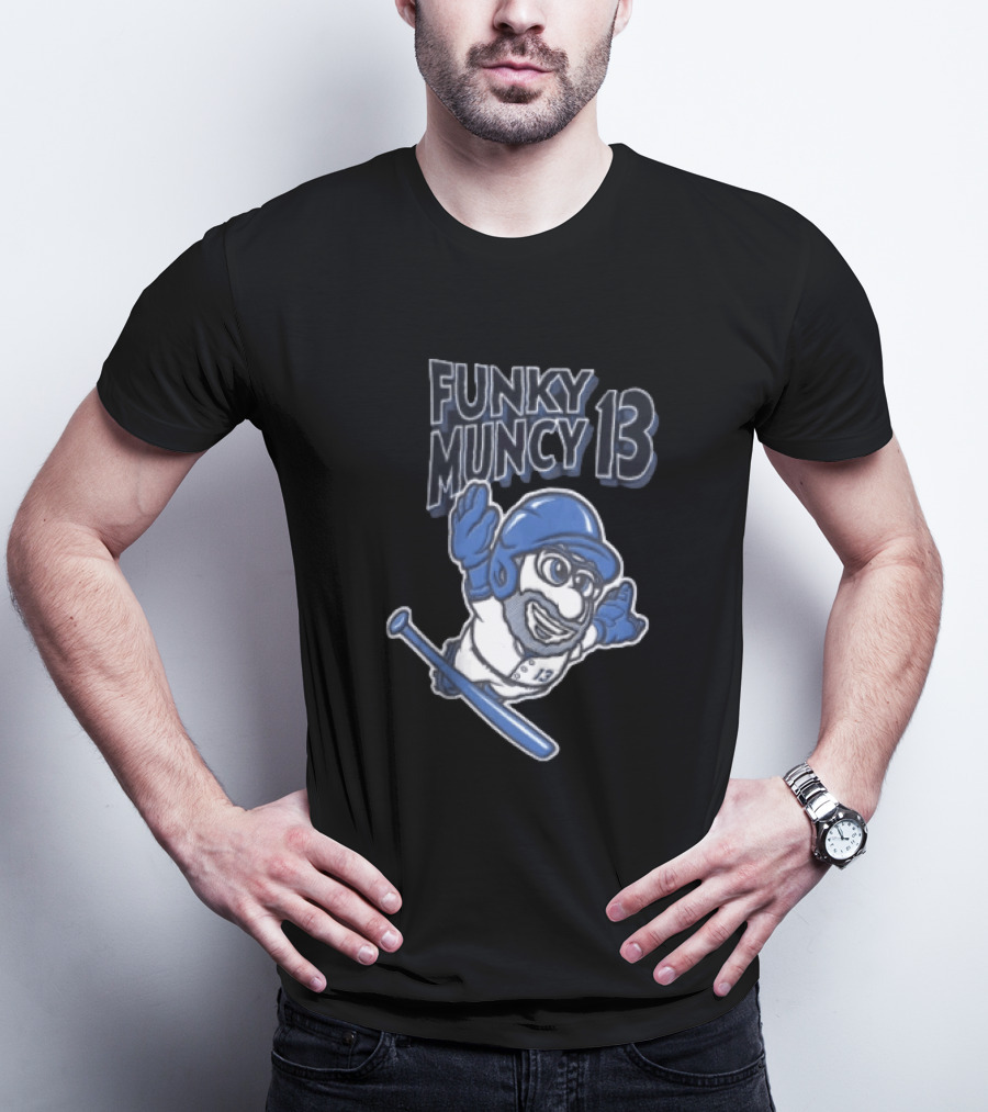 Funky Muncy 13 Baseball Cartoon T-Shirt