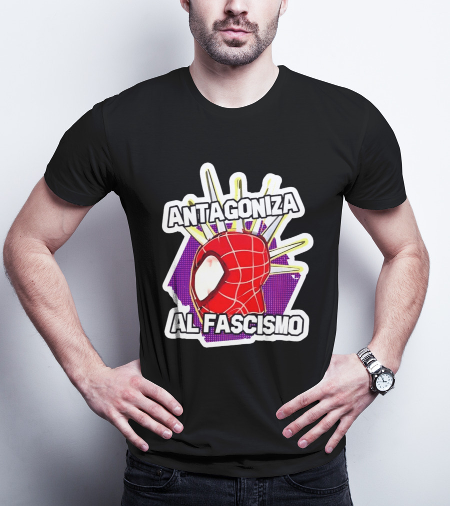 Antagoniza Al Fascismo Spider Man Anti Fascist T-Shirt
