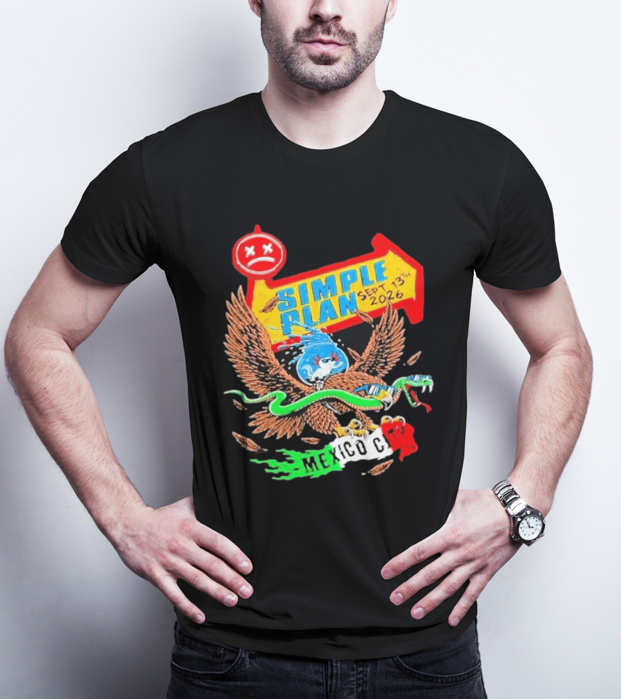 Simple Plan Vans Warped Tour Sep 13 2026 Mexico City Event T-Shirt