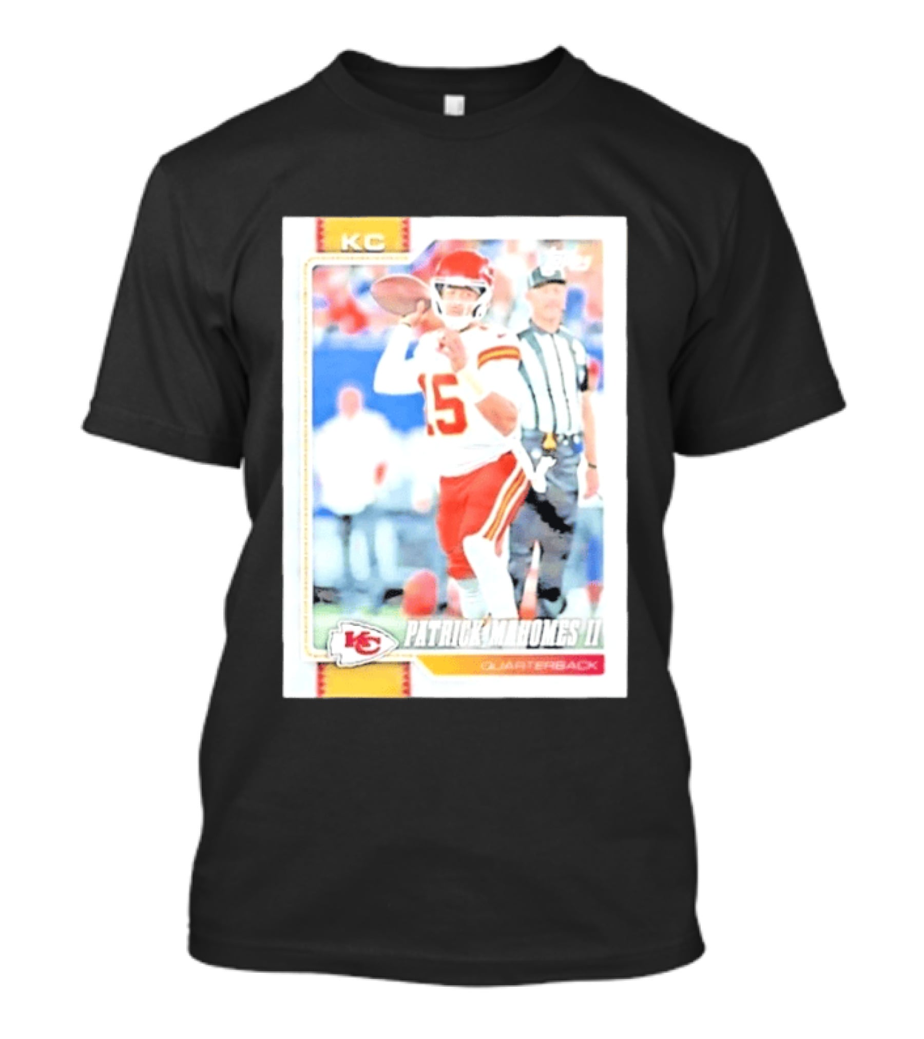 Kansas City Chiefs Patrick Mahomes II 2026 Topps Football Quarterback Trading Card T-Shirt