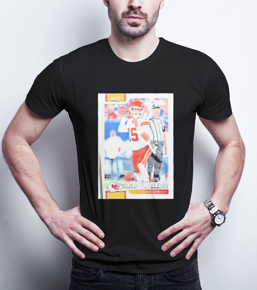 Kansas City Chiefs Patrick Mahomes II 2026 Topps Football Quarterback Trading Card T-Shirt