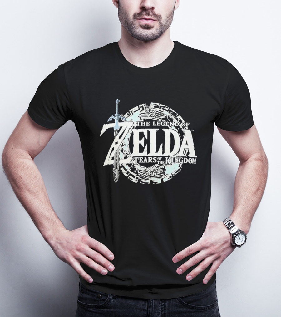 The Legend Of Zelda Tears Of The Kingdom Logo And Master Sword Element T-Shirt