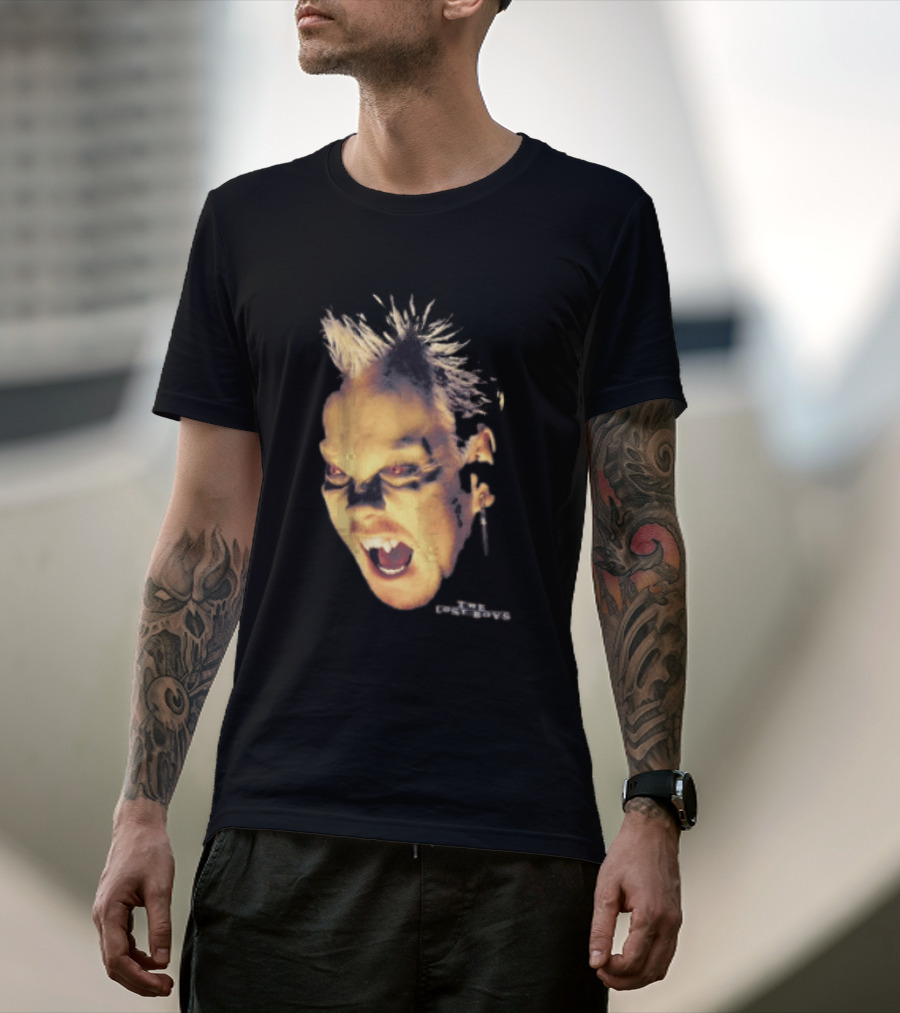 The Lost Boys David Vampire Face Silver Bullet Earring T-Shirt